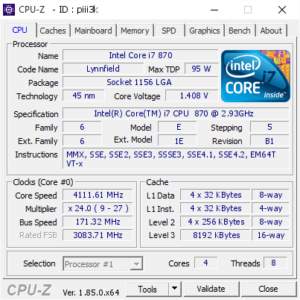 Intel Core i7-870: Технические характеристики, сравнение и ...